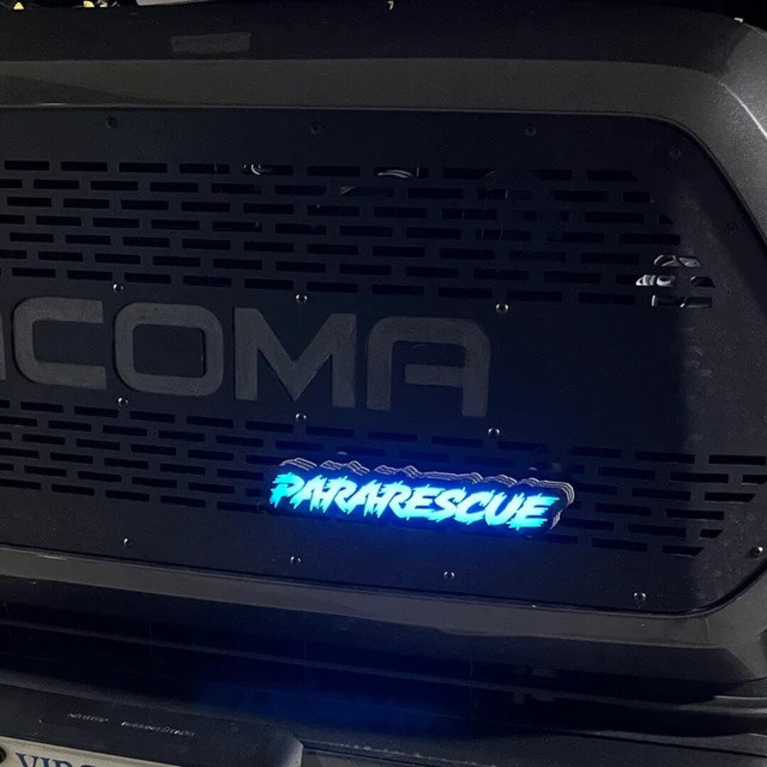 Custom LED Badge - Lightning Font - Premium Contoured Outline - Etsy