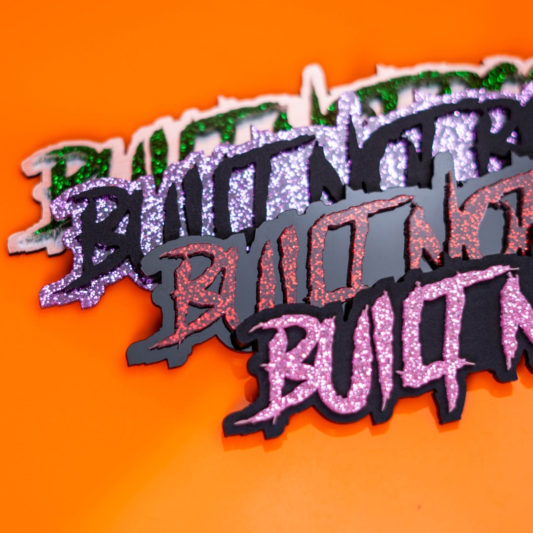 Custom Text Car Badge - Aggressive Font - Type Your Own and Choose Your ...