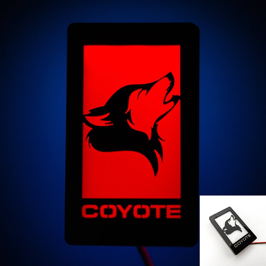 LED Light up Coyote Custom Text Badge– Fits Mustang® Grille or Trunk - Etsy