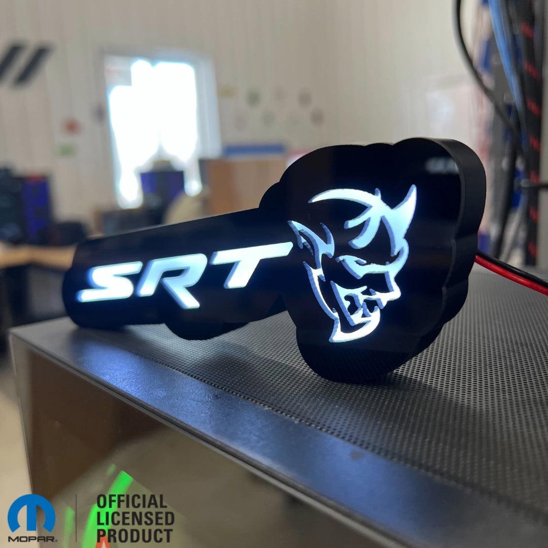 SRT® Demon® LED Illuminated Badge - White or RGB - Grille or Body Mount ...