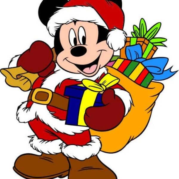 Santa Mickey Mouse - Etsy