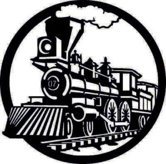 Retro Train Wall Art Cnc Dxf Vectorel Cutting File Ready for | Etsy