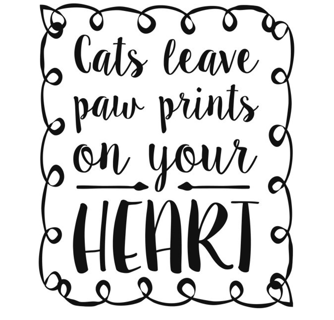 Cats Heart DXF, SVG - Etsy