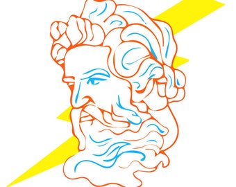 Zeus Greek Mythology SVG,EPS,PNG, Cricut, Clipart, Sublimation, T-shirt ...