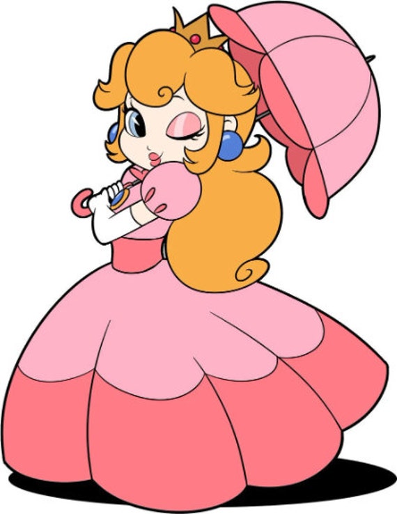 Princess Mario Princess SVG | Etsy UK