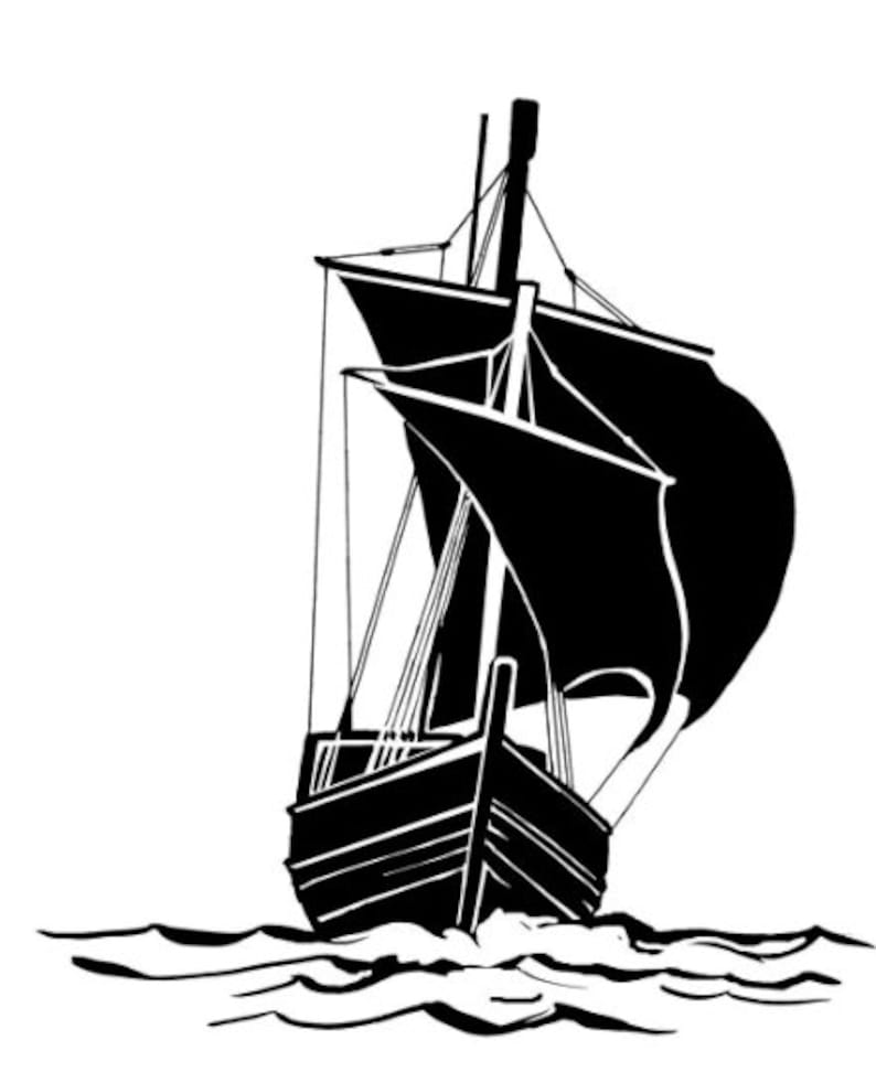 Sailing Ship SVG - Etsy