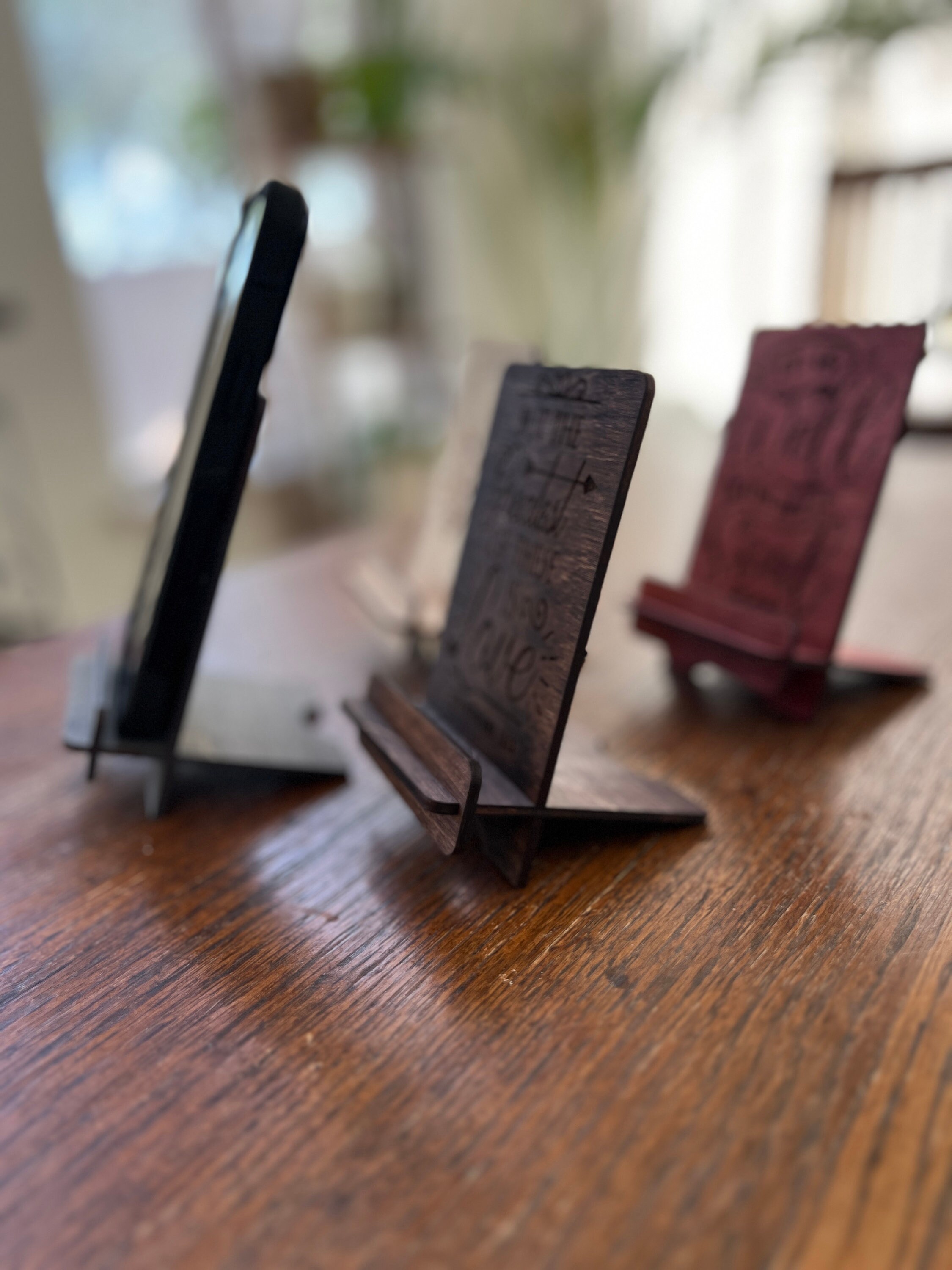 Christian Engraved Phone Stand - Handcrafted Baltic Birch Wood ...