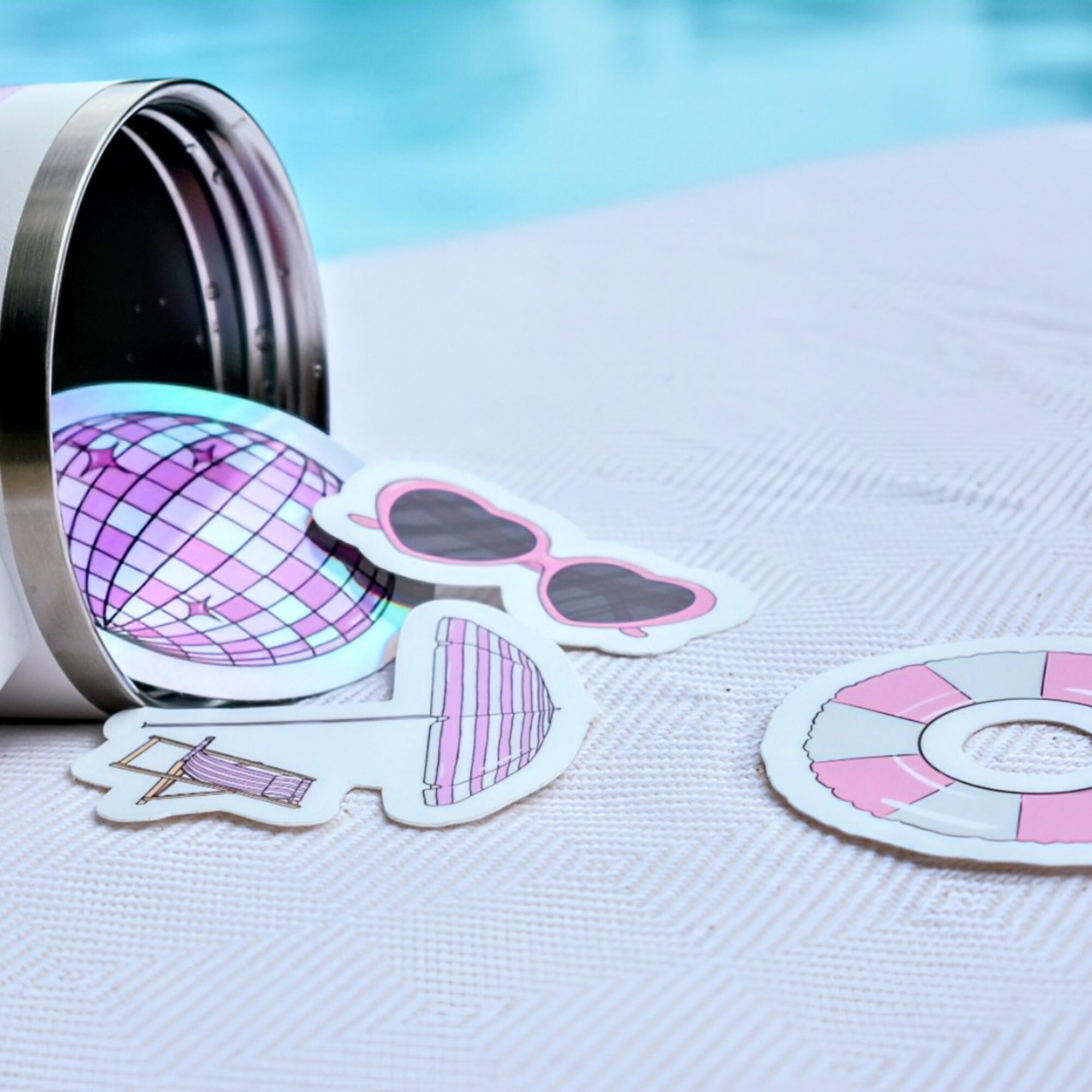 Pink Pool Float Sticker: Waterproof Summer Floaty Decal - Etsy