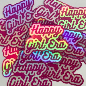 Happy Girl Sticker, Positive Vibes Sticker, Happiness Sticker ...