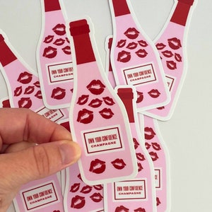 Champagne Bottle Sticker, Celebration Sticker, Cheers Sticker ...