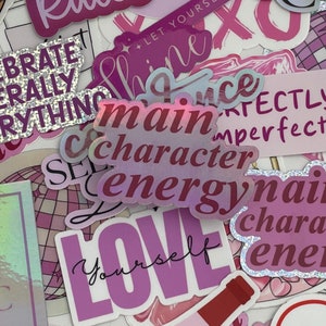 Main Character Energy Holographic Sticker, Empowerment Sticker, Main ...
