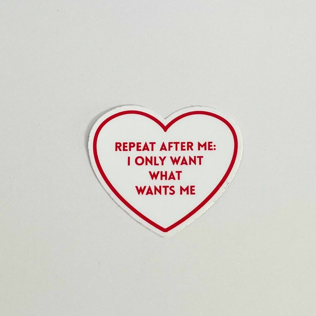 Self-love Heart Sticker: Positive Affirmation, Empowering Quote - Etsy