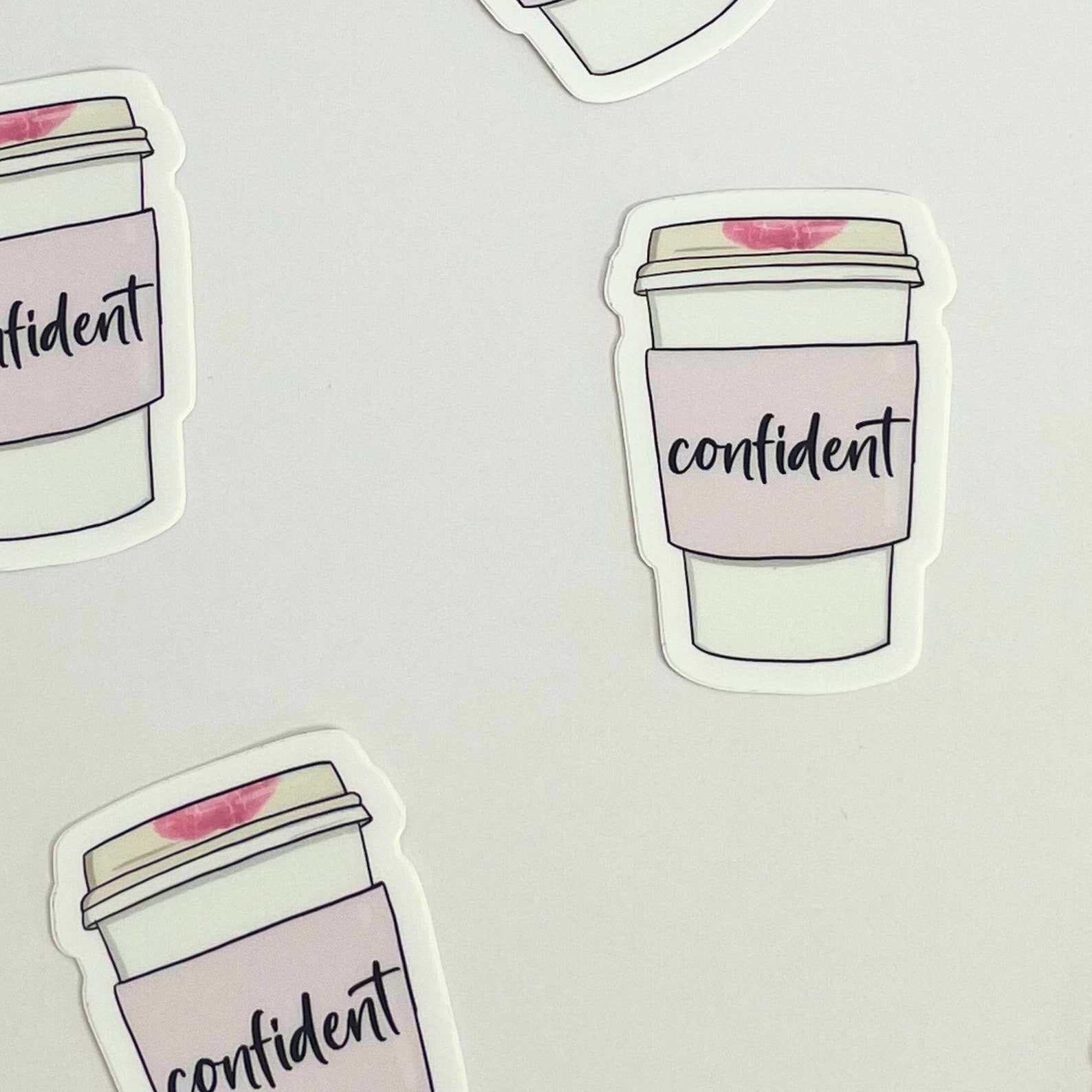 Confident Sticker, Self-esteem Sticker, Coffee Cup Sticker, Coffee ...