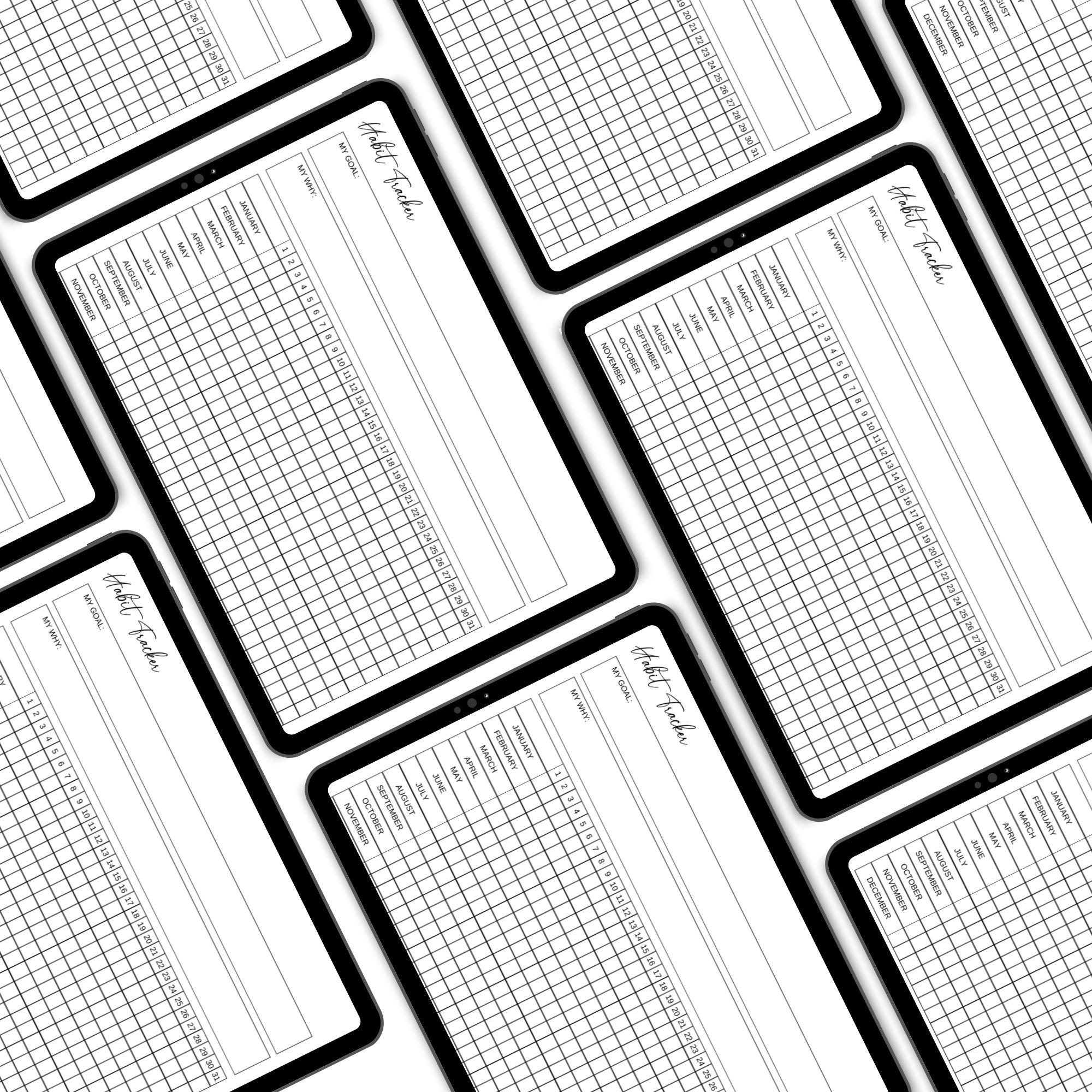 Digital Single Habit Tracker: Printable PDF Template (11x8.5) - Etsy