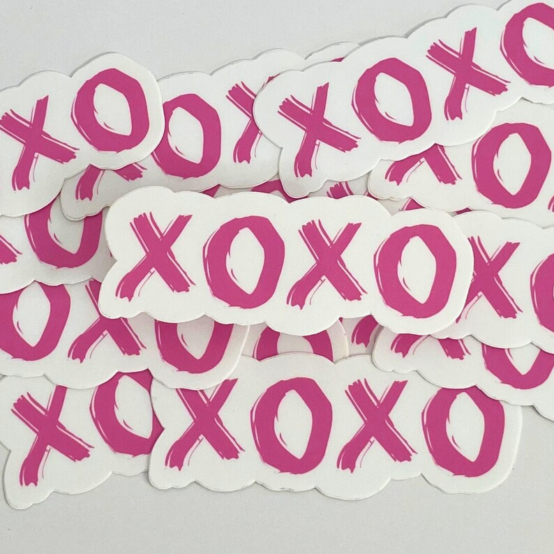 XOXO Sticker: Pink Hugs and Kisses, Positive Vibes - Etsy