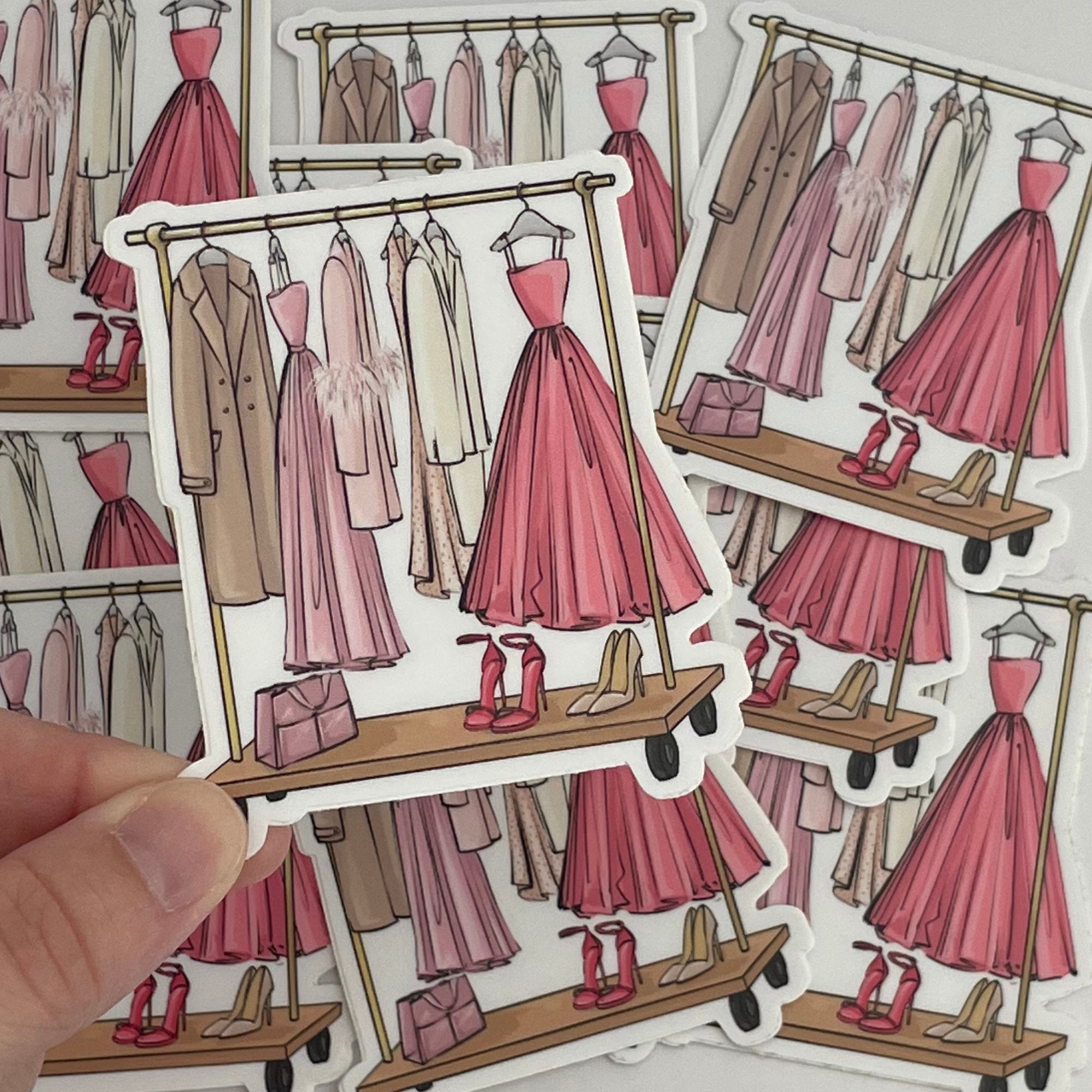 Chic Wardrobe Sticker: Fashionista Vinyl Decal - Etsy