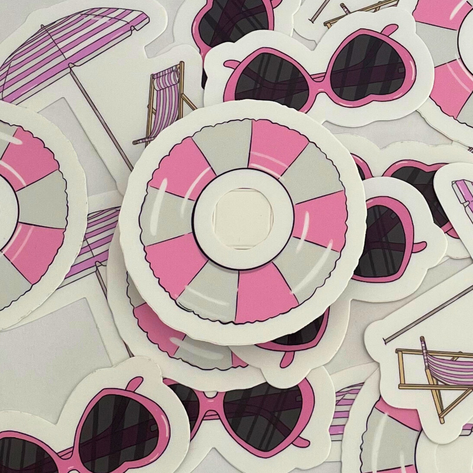 Pink Pool Float Sticker: Waterproof Summer Floaty Decal - Etsy