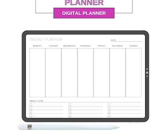 Digital Weekly Planner: Customizable Layout (digital Download) - Etsy