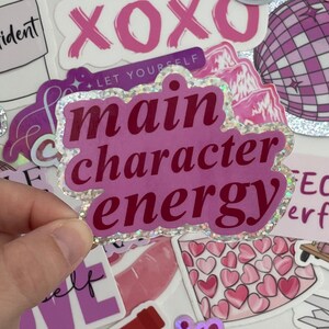 Main Character Energy Glitter Sticker: Empowerment Vinyl Decal - Etsy