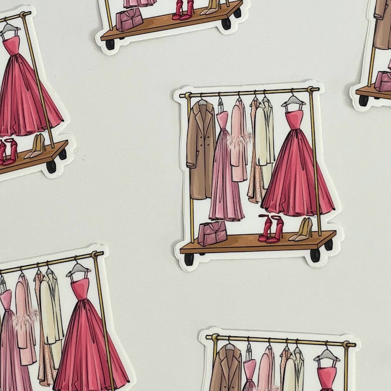 Chic Wardrobe Sticker: Fashionista Vinyl Decal - Etsy