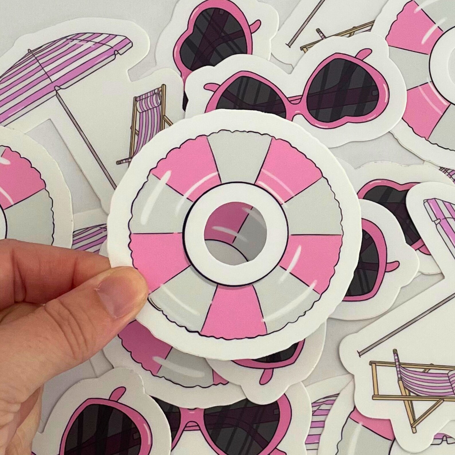 Pink Pool Float Sticker: Waterproof Summer Floaty Decal - Etsy