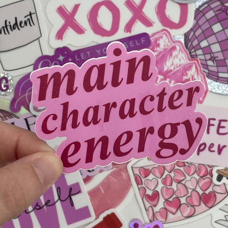 Main Character Energy Sticker: Waterproof Vinyl Laptop Decal - Etsy
