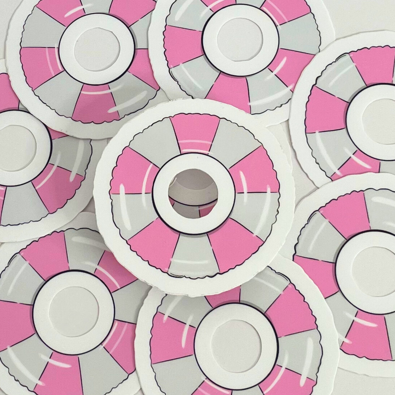 Pink Pool Float Sticker: Waterproof Summer Floaty Decal - Etsy