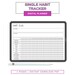 Digital Single Habit Tracker: Printable PDF Template (11x8.5) - Etsy