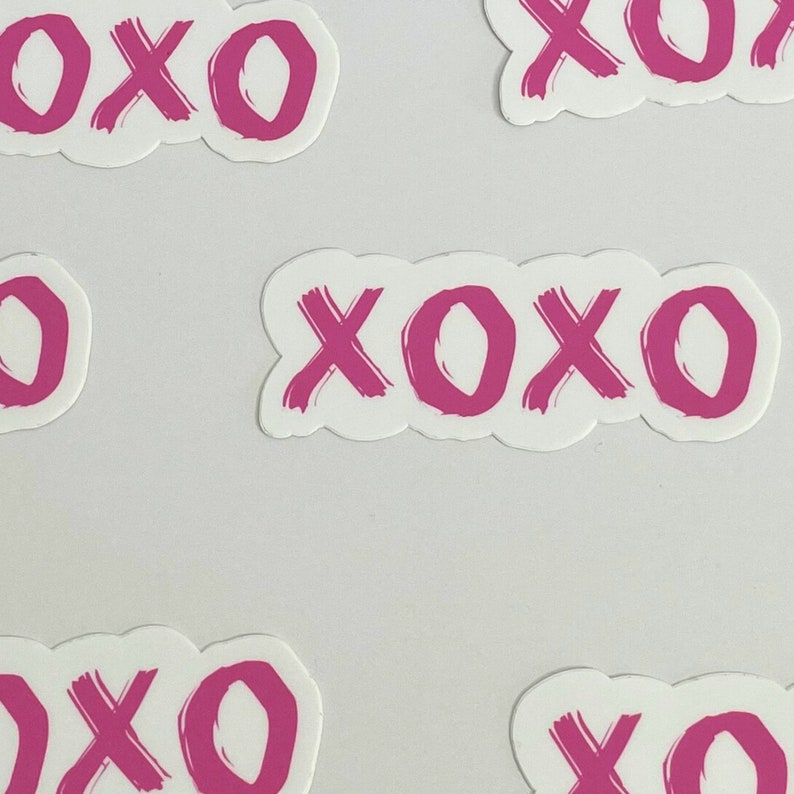 XOXO Sticker: Pink Hugs and Kisses, Positive Vibes - Etsy