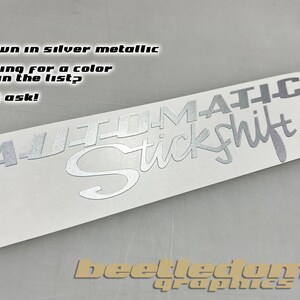 VW Decklid Automatic Stickshift Emblem Script Vinyl Decal/stickers Bug ...
