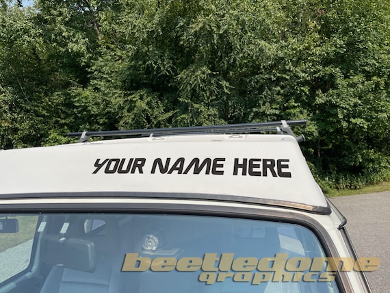 Custom Westfalia Pop Top Vinyl Decal/sticker/lettering | Etsy