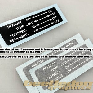 Vw Vanagon Westfalia Climate Control Decal/sticker - Etsy