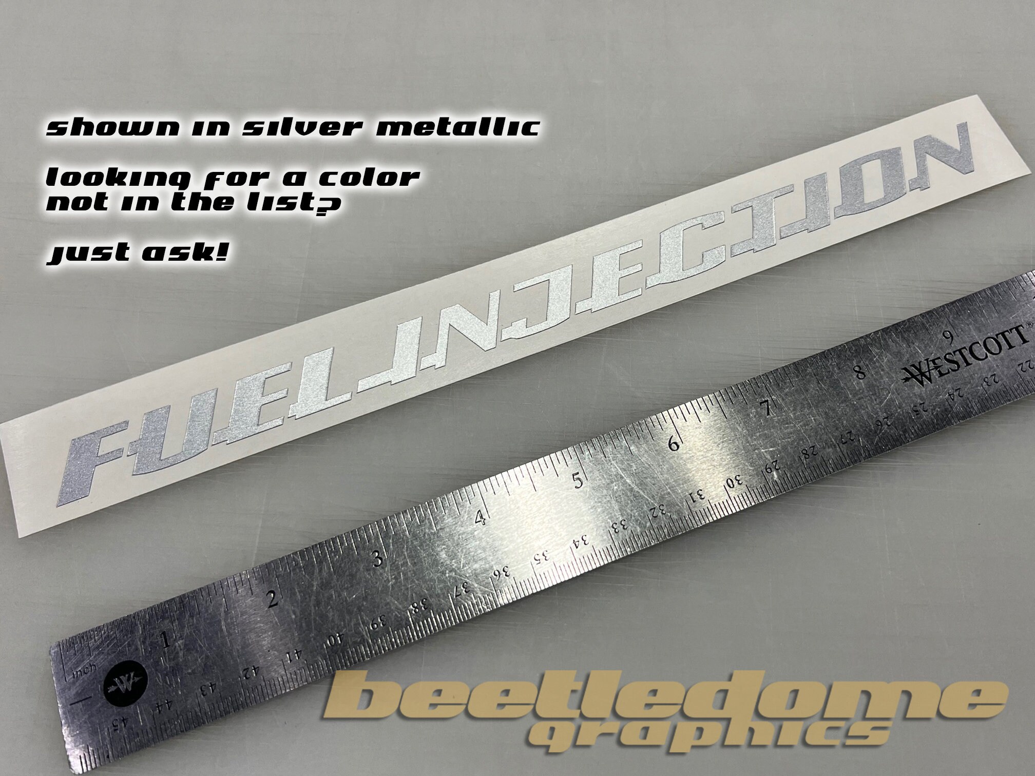 VW Decklid fuel Injection Emblem Script Vinyl - Etsy