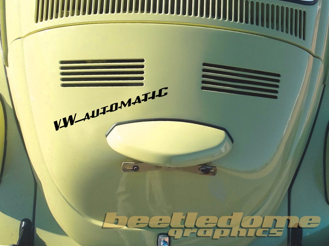 VW Decklid "vw Automatic" Emblem Script Vinyl Decal/stickers Bug Ghia ...