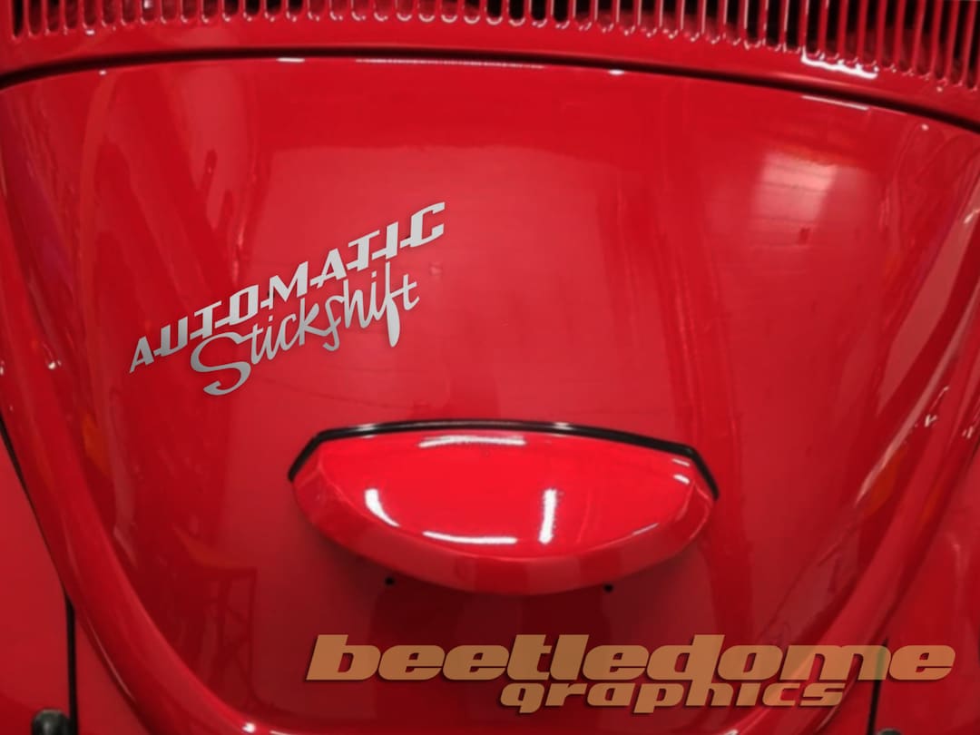VW Decklid Automatic Stickshift Emblem Script Vinyl Decal/stickers Bug ...