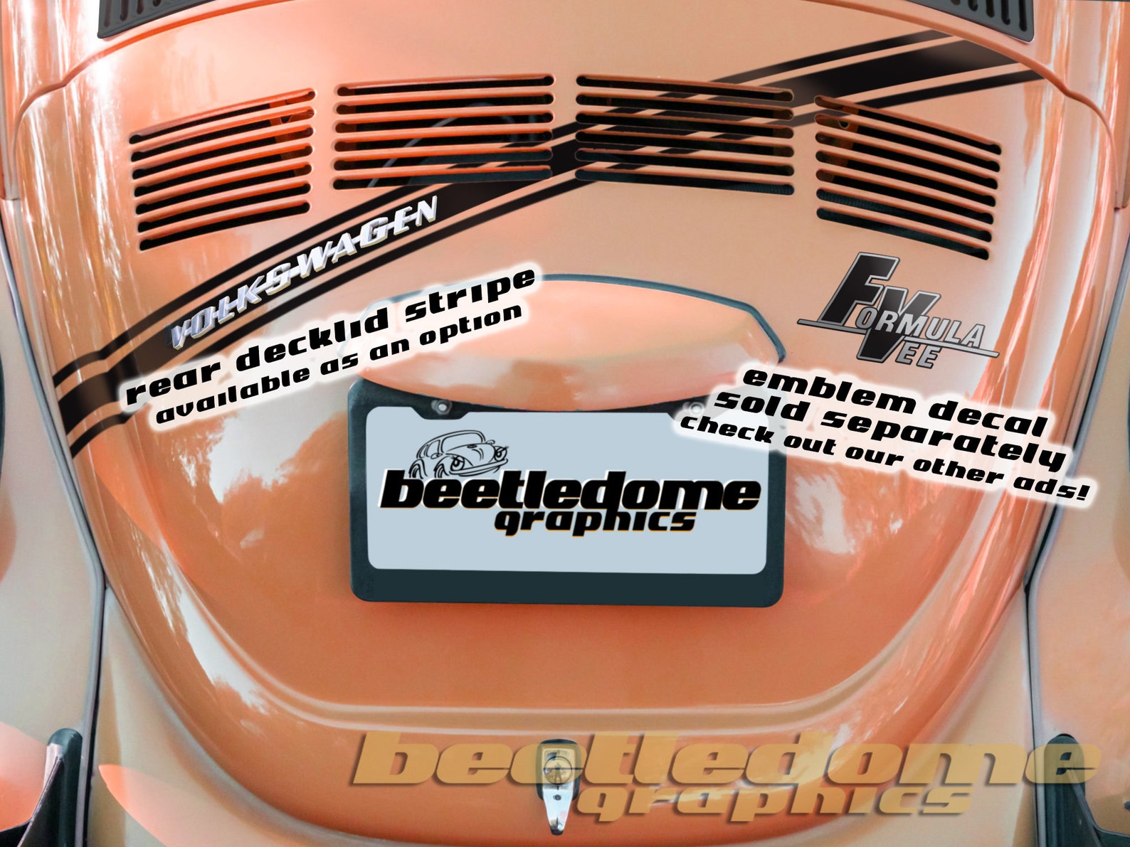 VW Bug/beetle Formula Vee Side Stripe Kit - Etsy