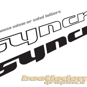 Custom SYNCRO Vinyl Decal/sticker/lettering - Customized Message - VW ...