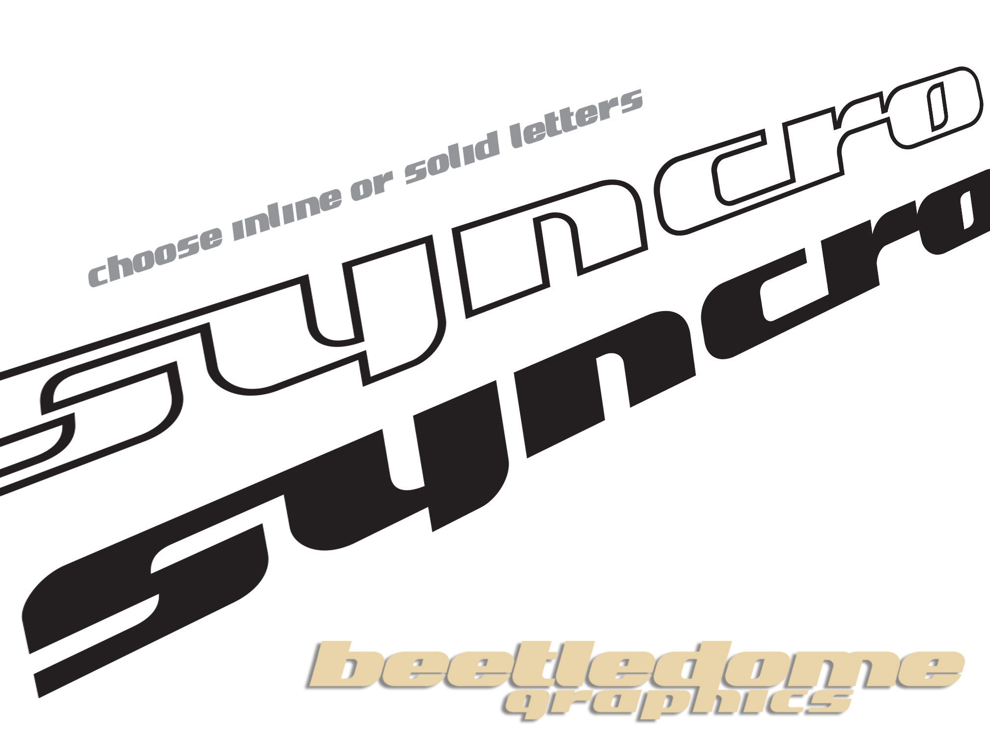 Custom SYNCRO Vinyl Decal/sticker/lettering - Customized Message - VW ...