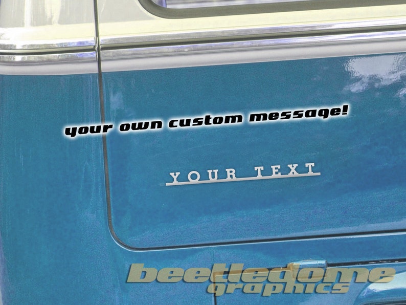 VW Bus Emblem Script Vinyl Decal/sticker Bug Ghia Transporter Fastback ...