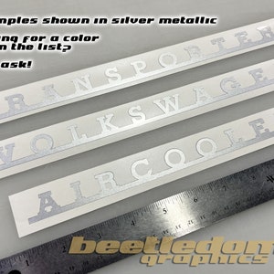 VW Bus Emblem Script Vinyl Decal/sticker Bug Ghia Transporter Fastback ...