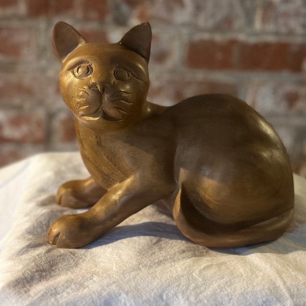 Carved Wood Cat - Etsy