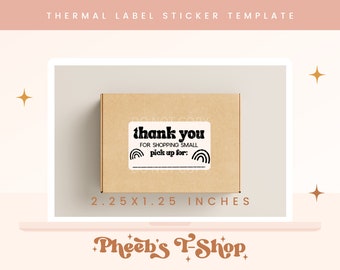 Pickup Sticker Template - Etsy