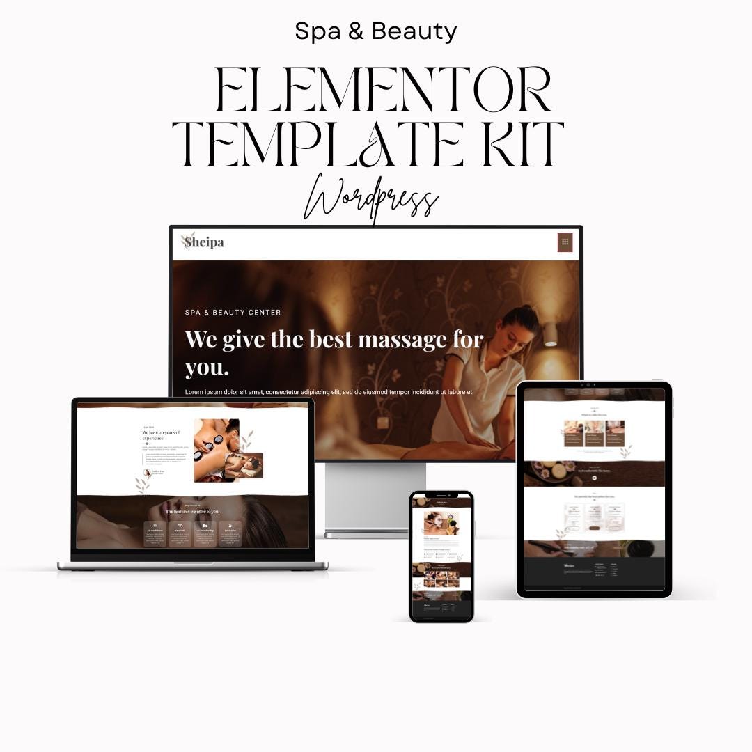 Spa & Beauty Elementor Template Kit | Wordpress Real Estate Theme | Luxury Elementor Template ...