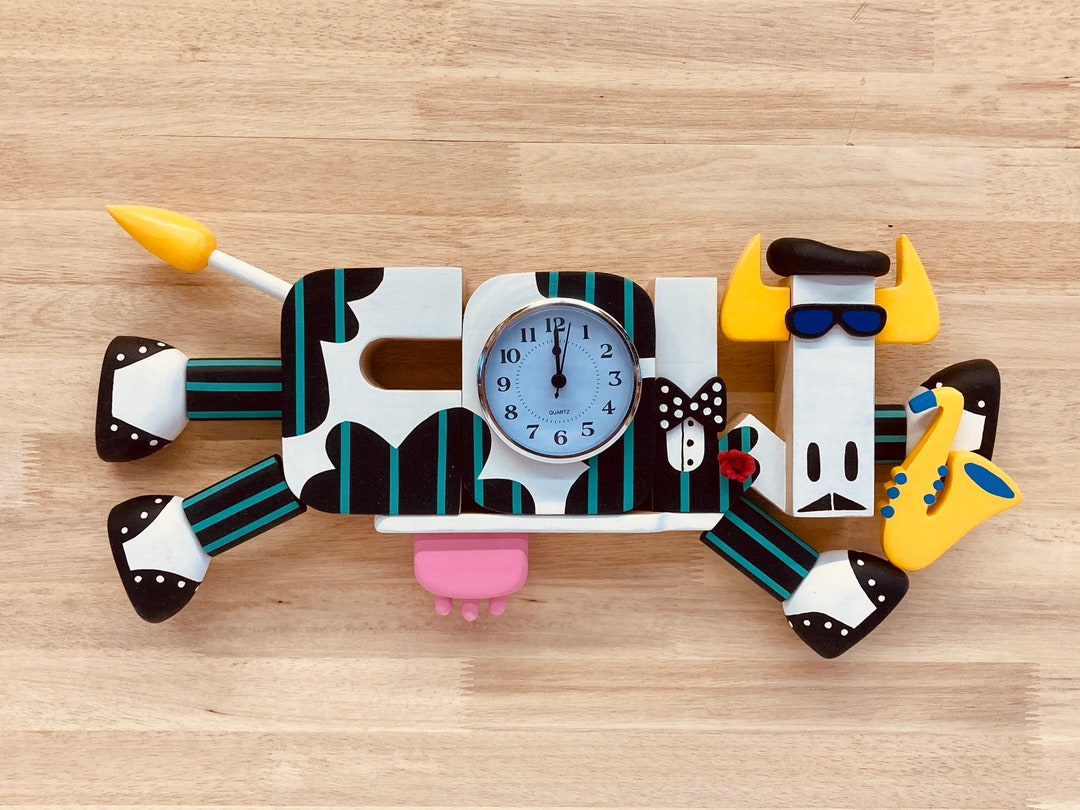 Jazz Cow Clock - Etsy