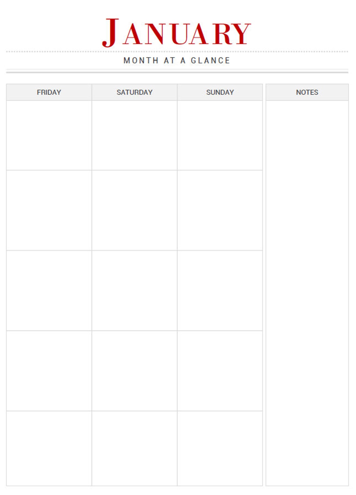 Undated Yearly Planner Printable Monthly Overview and - Etsy