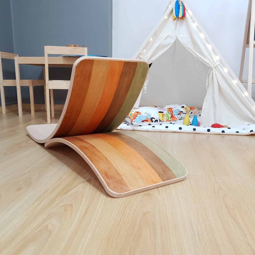 Wooden Balance Board for Child Waldorf Montessori Toy - Etsy
