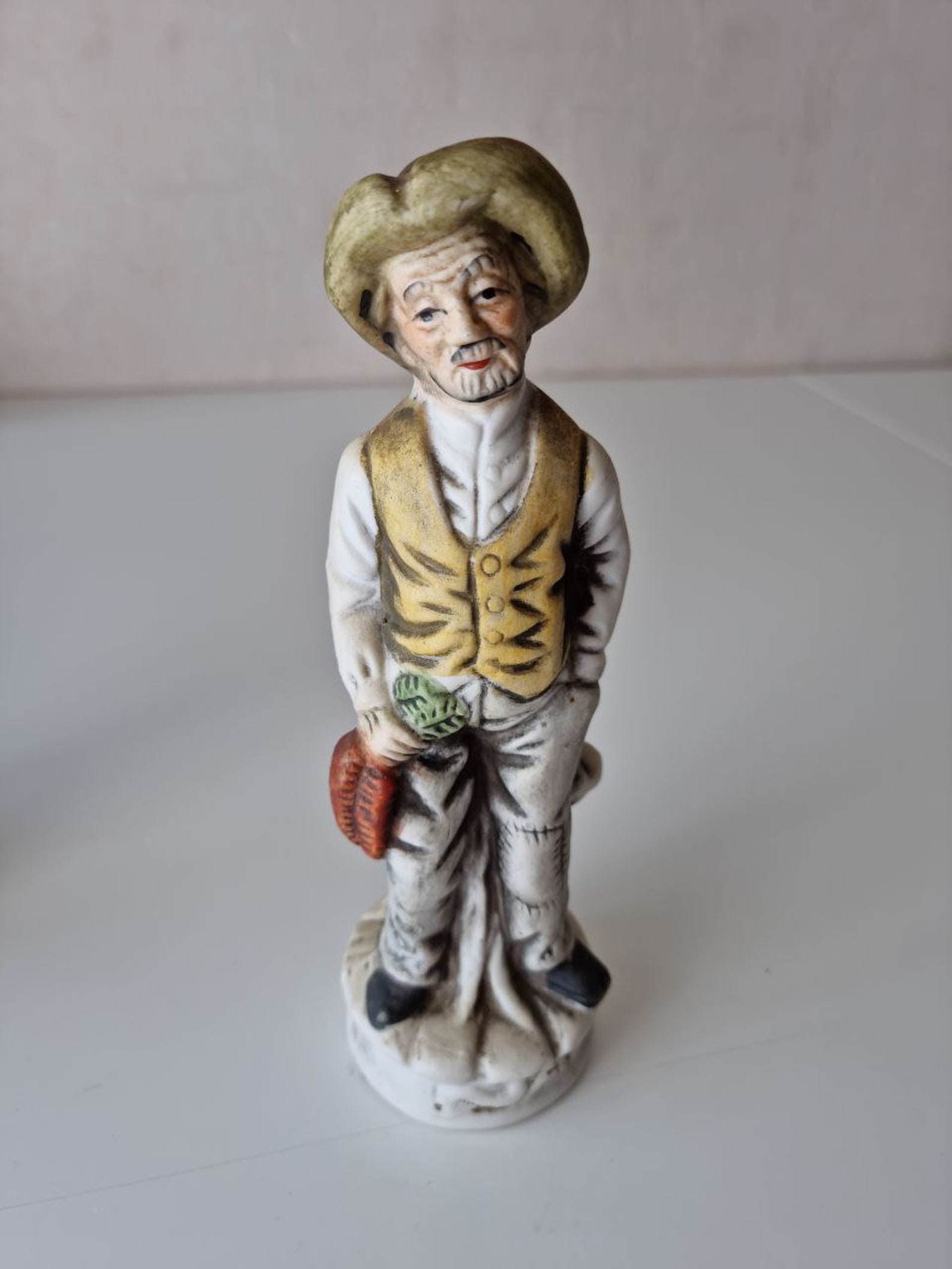Hand Painted Ceramic Figurines Couples Old Man & Old Woman - Vintage ...