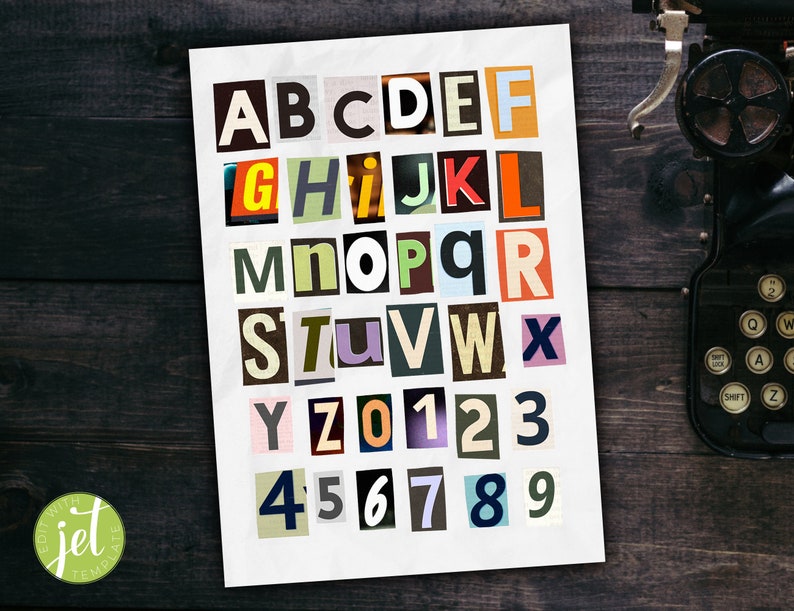 Editable Ransom Note Template Customizable Ransom Note Letter Instant ...