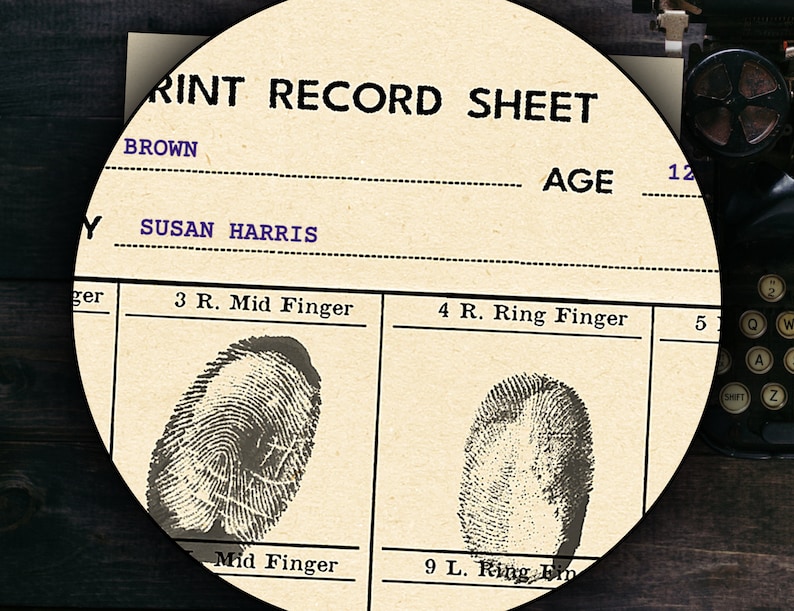 Editable Fingerprint Record Sheet Replica (instant Download) - Etsy