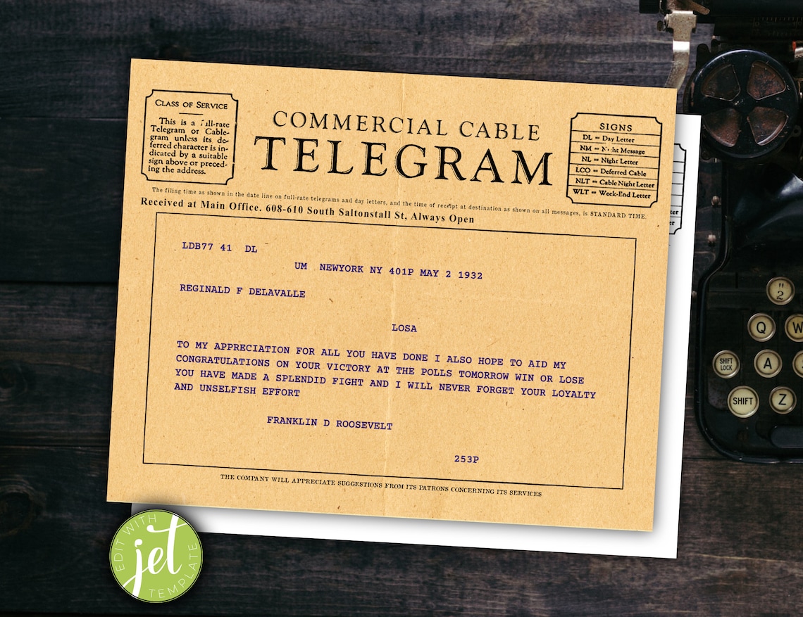 Editable Telegram Template - Telegram Replica - Instant Download - Etsy